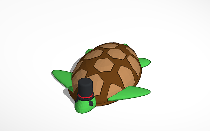 3D design Tofat, The Tophat Turtle | Tinkercad