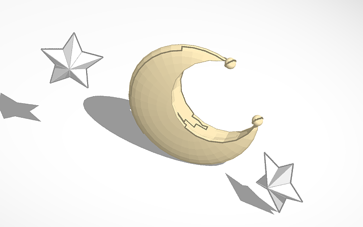3D design moon - Tinkercad