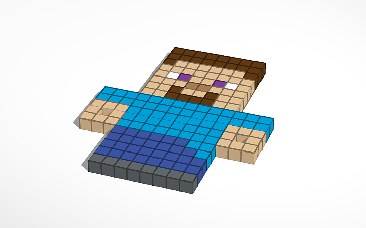 3D design Minecraft - Steve | Tinkercad