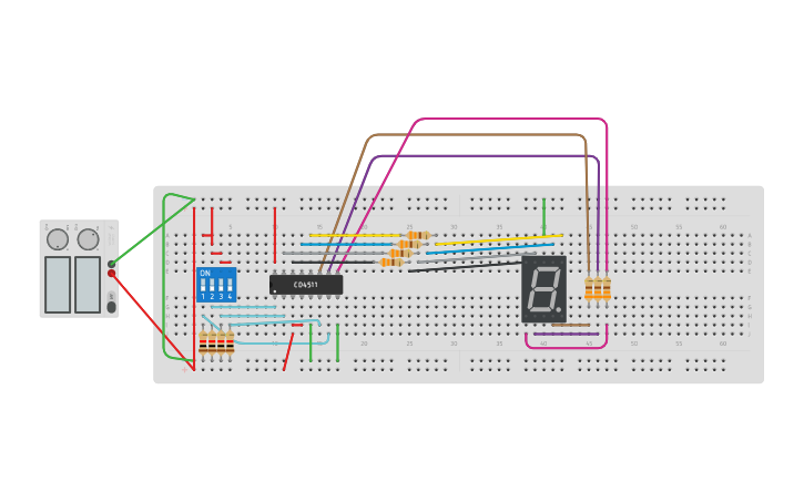 Circuit design Decoder - Tinkercad