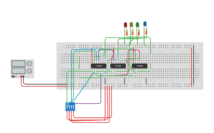 Circuit design 2 BIT MULTIPLIER (5) - Tinkercad