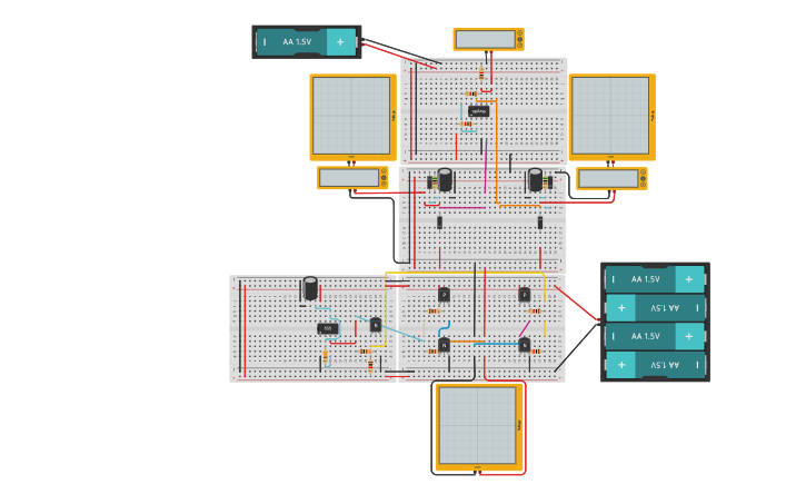 Circuit design 6v-DC to ±5v-DC - Tinkercad