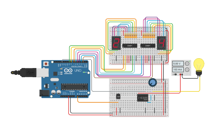 Circuit design Incubator - Tinkercad