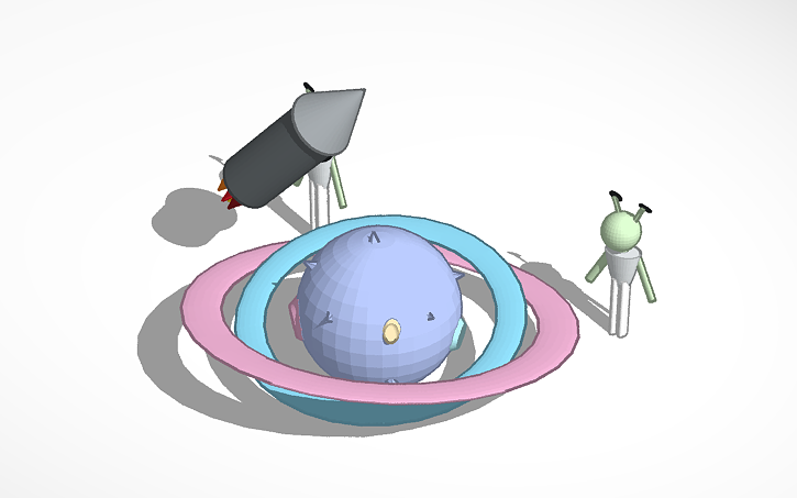 3D design Tinkercad Pastel Planet | Tinkercad