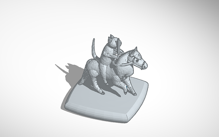 3D design Cat chess: Knight - Tinkercad