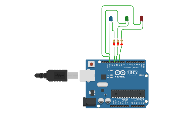 Circuit design Arduino Clignotement | Tinkercad