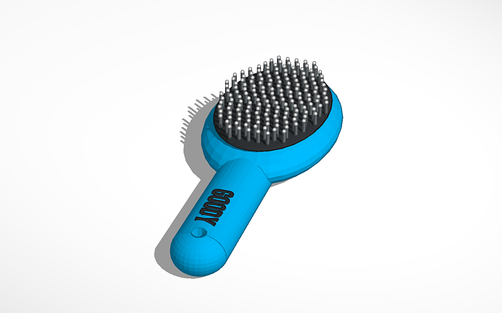 3D design Hair Brush - Tinkercad