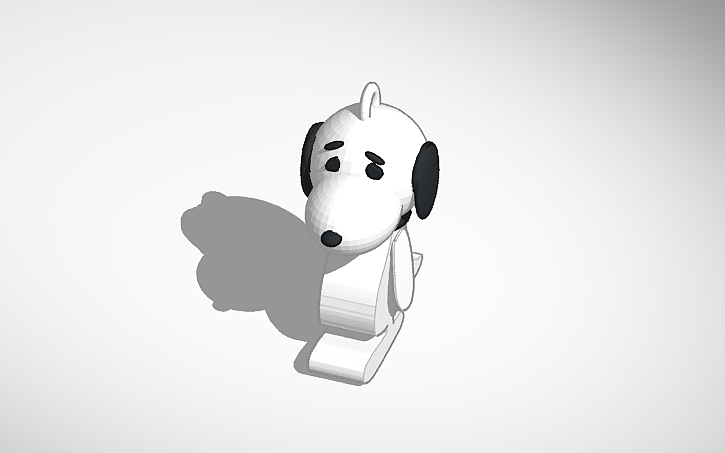 3D design Snoopy Keychain - Tinkercad