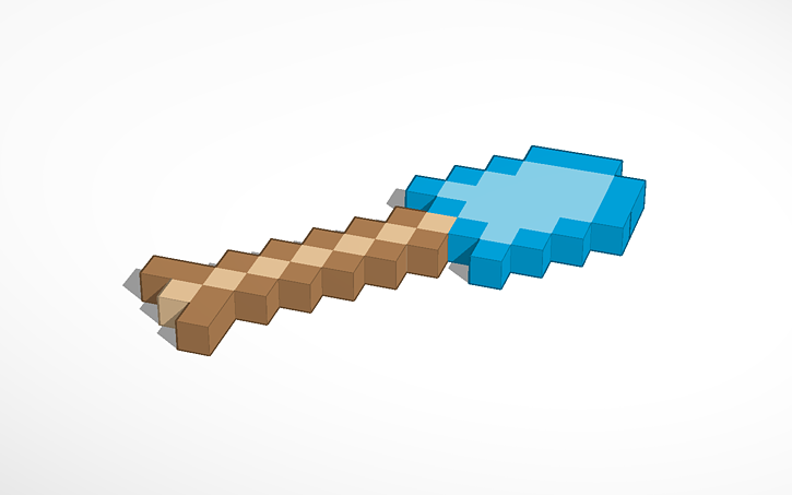 3D design Minecraft Shovel | Tinkercad