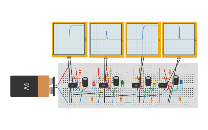 Circuit design DIVISOR DE FRECUENCIA | Tinkercad