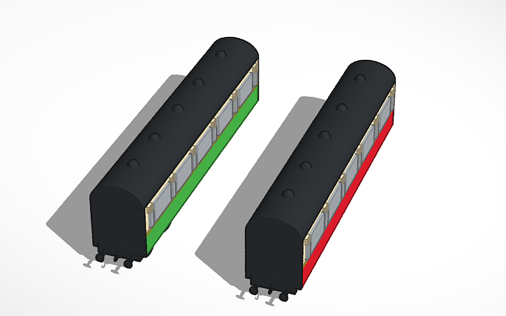 3D design Express Coaches (Green), (Red) | Tinkercad