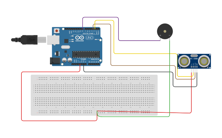 Circuit design Door Alarm | Tinkercad