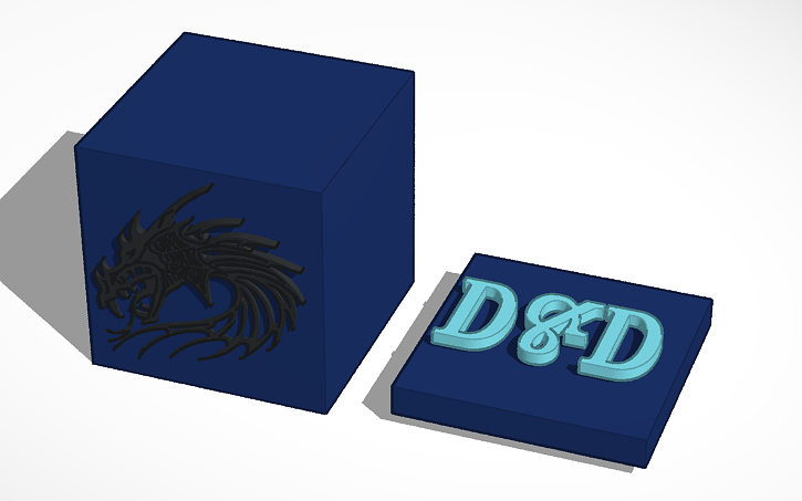3D design DND box - Tinkercad