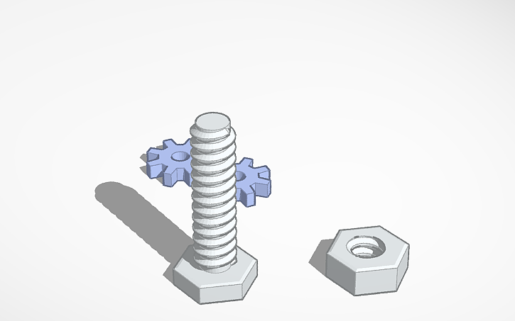 3D design Copy of Nuts and Bolts Template - Tinkercad