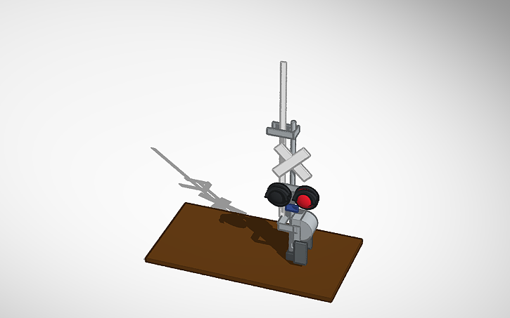 3D design Railroad Crossing Signal - Tinkercad