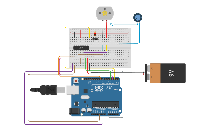Circuit design PROJECT 16 - USING AN L293D MOTOR DRIVER IC - TALBO ...