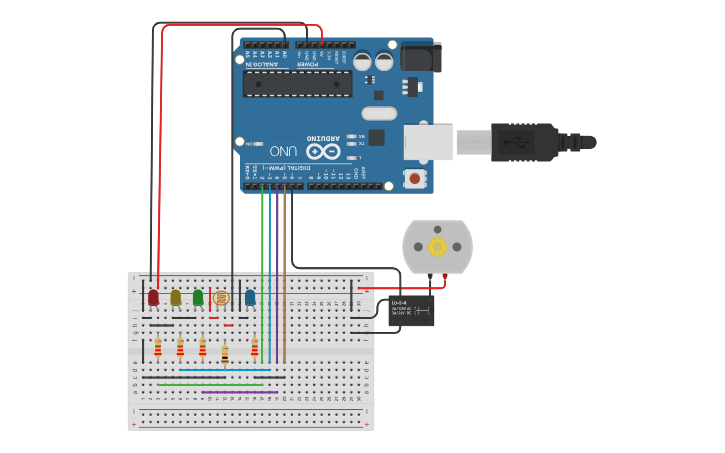 Circuit Design Fotoresistencia Tinkercad
