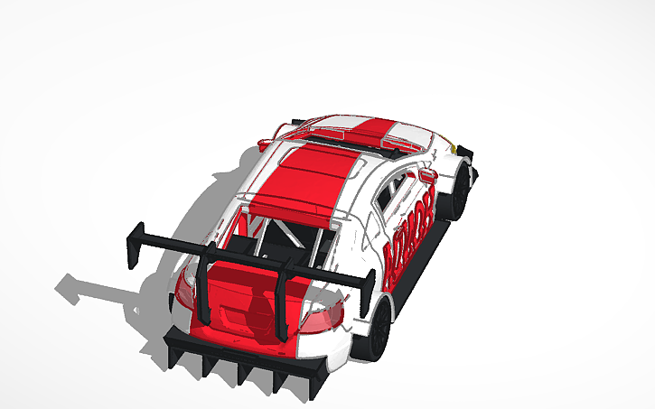 3D design 2009 Honda civic coupe race car - Tinkercad