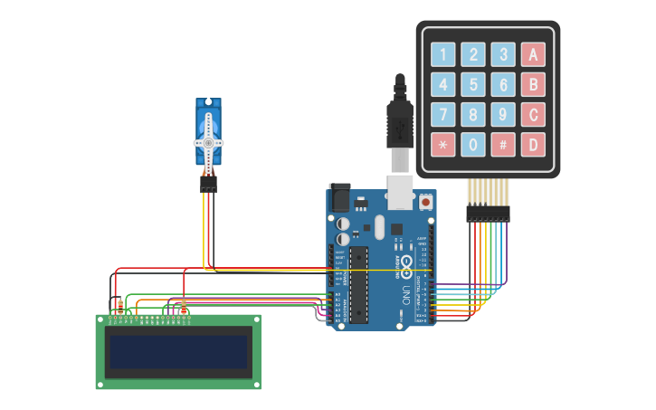 Circuit design Smart Door Lock - Tinkercad