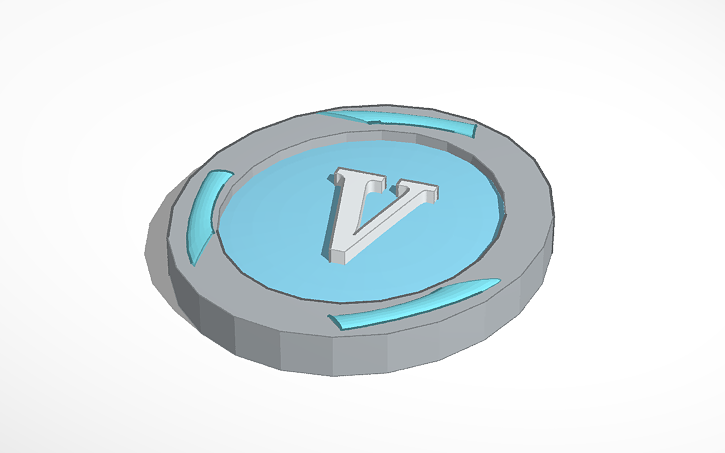 3D design v-bucks - Tinkercad