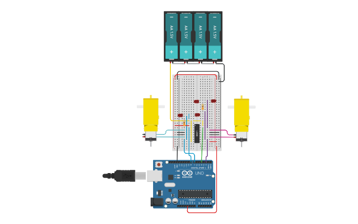 Circuit design H-bridge basic | Tinkercad