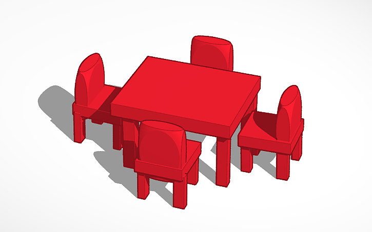 3D design Dining table - Tinkercad