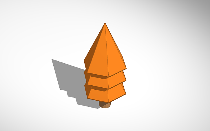 3D design Low-Poly Pine Tree | Autumn - Tinkercad