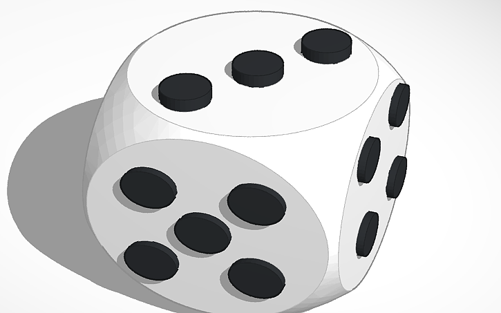 3D design Copy of dice - Tinkercad