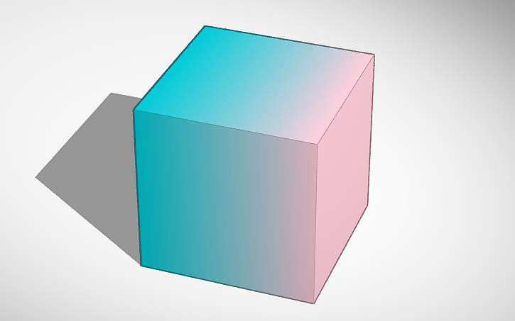 3D design blue to pink gradient - Tinkercad