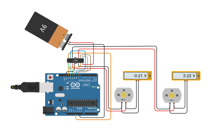 Circuit design Project Kontrol 2 Motor DC L293D | Tinkercad Circuit design Project Kontrol 2 Motor DC L293D | Tinkercad