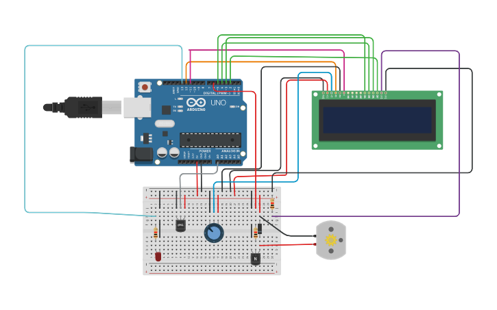 Circuit design Automatic Room Temperature Control System - Tinkercad