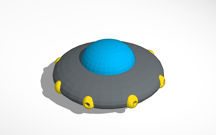 3D design UFO suking somewon up - Tinkercad