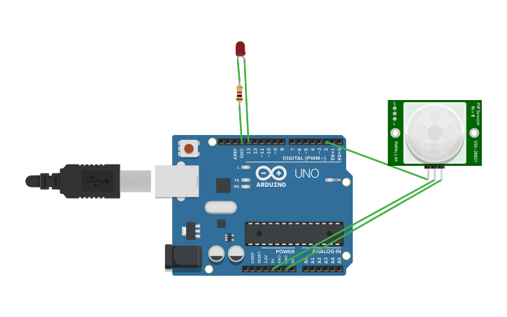 Circuit design Automatización de iluminación con Arduino - Tinkercad