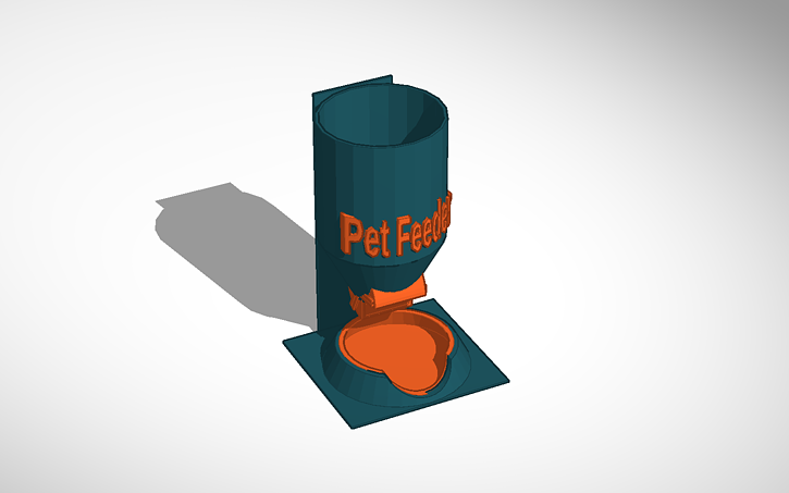 3D design Pet Feeder - Tinkercad