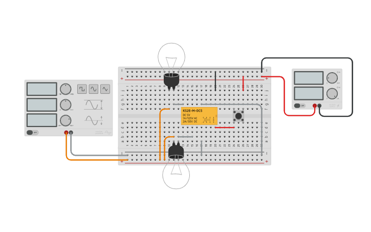 Circuit design Ejercicio 2 Relé - Tinkercad