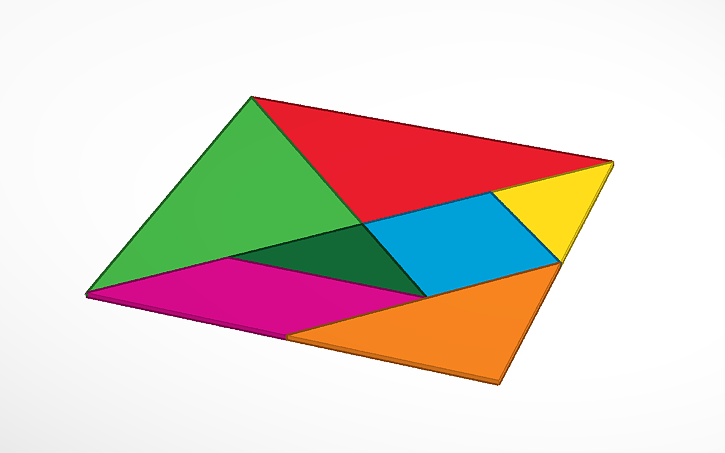 3D design Tangram - Tinkercad