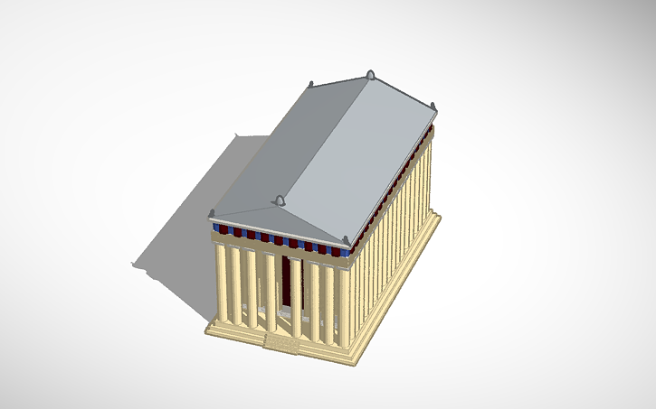 3D design Parthenon Greece Athens - Tinkercad