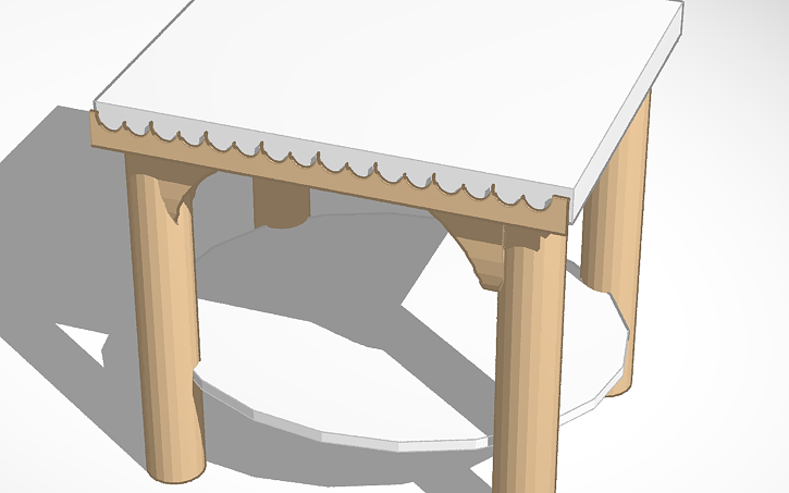 3D design old fashion coffee table | Tinkercad