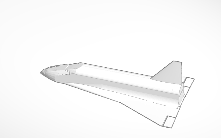3D design space shuttle - Tinkercad