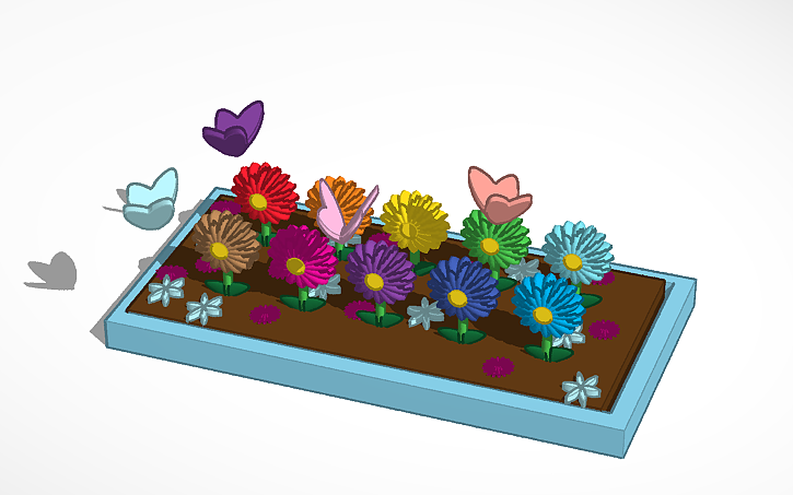 3D design Flower Bed - Tinkercad