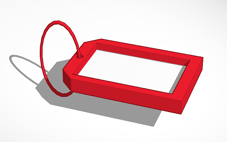 3D design Keyring base - Tinkercad