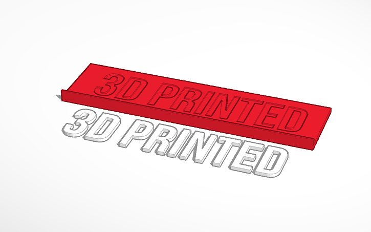 3D design 3D Printed Sign w/ Stand | Tinkercad