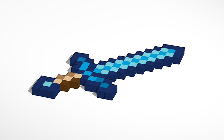 3D design minecraft sword - Tinkercad
