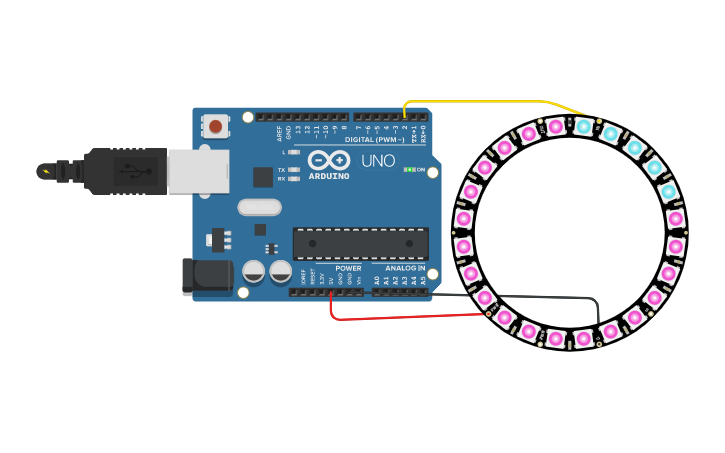 Circuit design Pratica_NeoPixel | Tinkercad