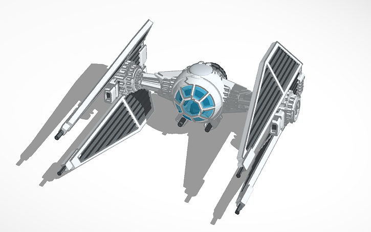 3D design My take on a TIE Interceptor | Tinkercad