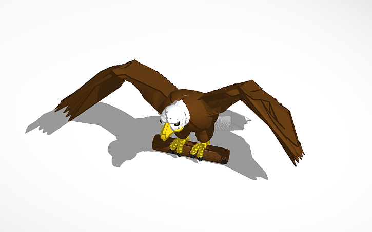 3D design Attempt at Bald Eagle - Tinkercad