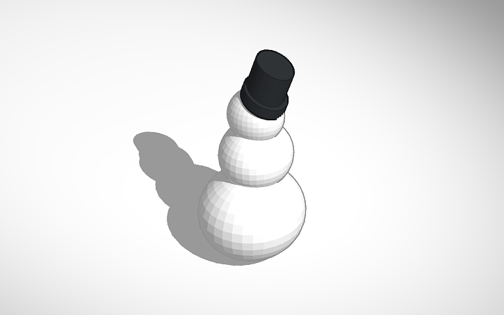 3d Design Snowman Tinkercad