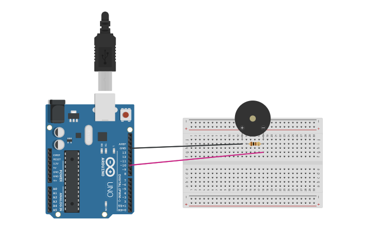 Circuit design Musica - Tinkercad