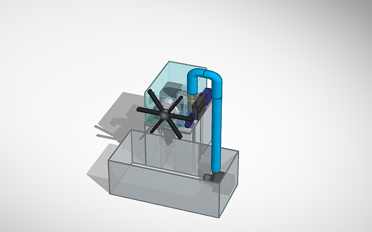 3D design Hydroelectric Power Generator - Tinkercad
