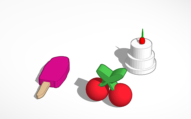 3D design Food charms - Tinkercad
